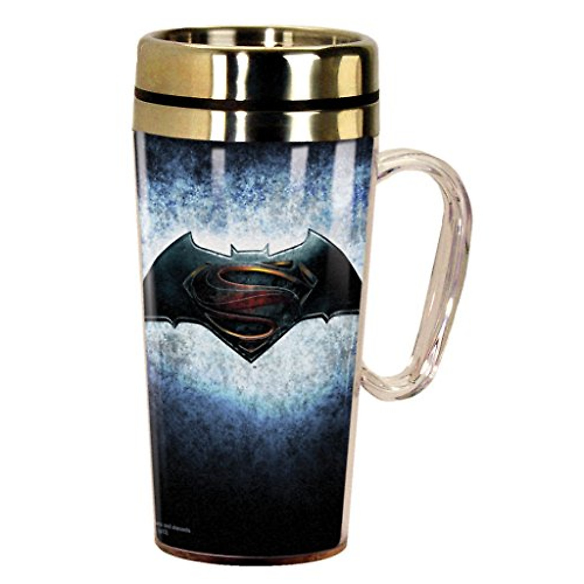 Spoontiques 17200 Dawn of Justice Logo Insulated Travel Mug, Multi
