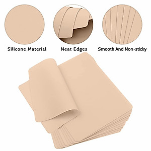 Yuelong 20Pcs Blank Tattoo Practice Skin Fake Skin 7.4x5.6" Double Sides Silicone Pads Microblading Eyebrow Tattoo Skin Practice for Beginners and Experienced Artists