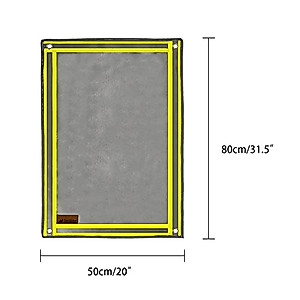 SoloWilder Wood Stove Mat 32" x 20" Fire Pit Grill Mat for Tent Stove Deck Patio Grass Lawn Campsite Insulation Protection