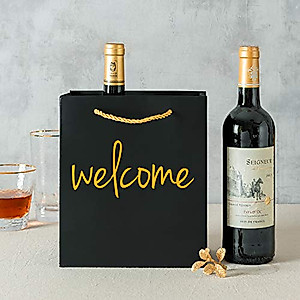 Crisky Black Gold Welcome Bags for Wedding Favor Bags