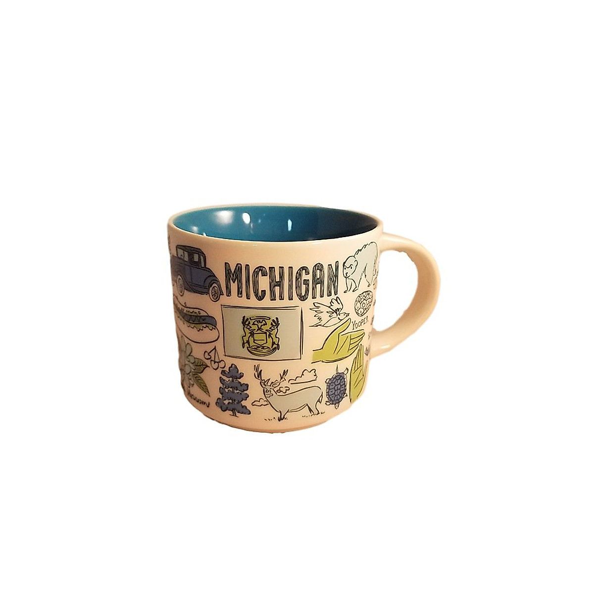 Starbucks Michigan Been There Series Ceramic Coffee Mug, 14 oz