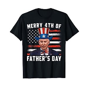 Funny Joe Biden Happy Merry 4th Of July Confused Fathers Day T-Shirt