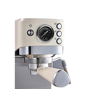 MOI Espresso Machine High Pressure - Espresso Maker with Milk Frother Steam Wand, Coffee and Espresso Maker Combo with Stainless Steel Stainless Steel Cup Plate, 1.5 L Removable Water Tank - 20 Bar