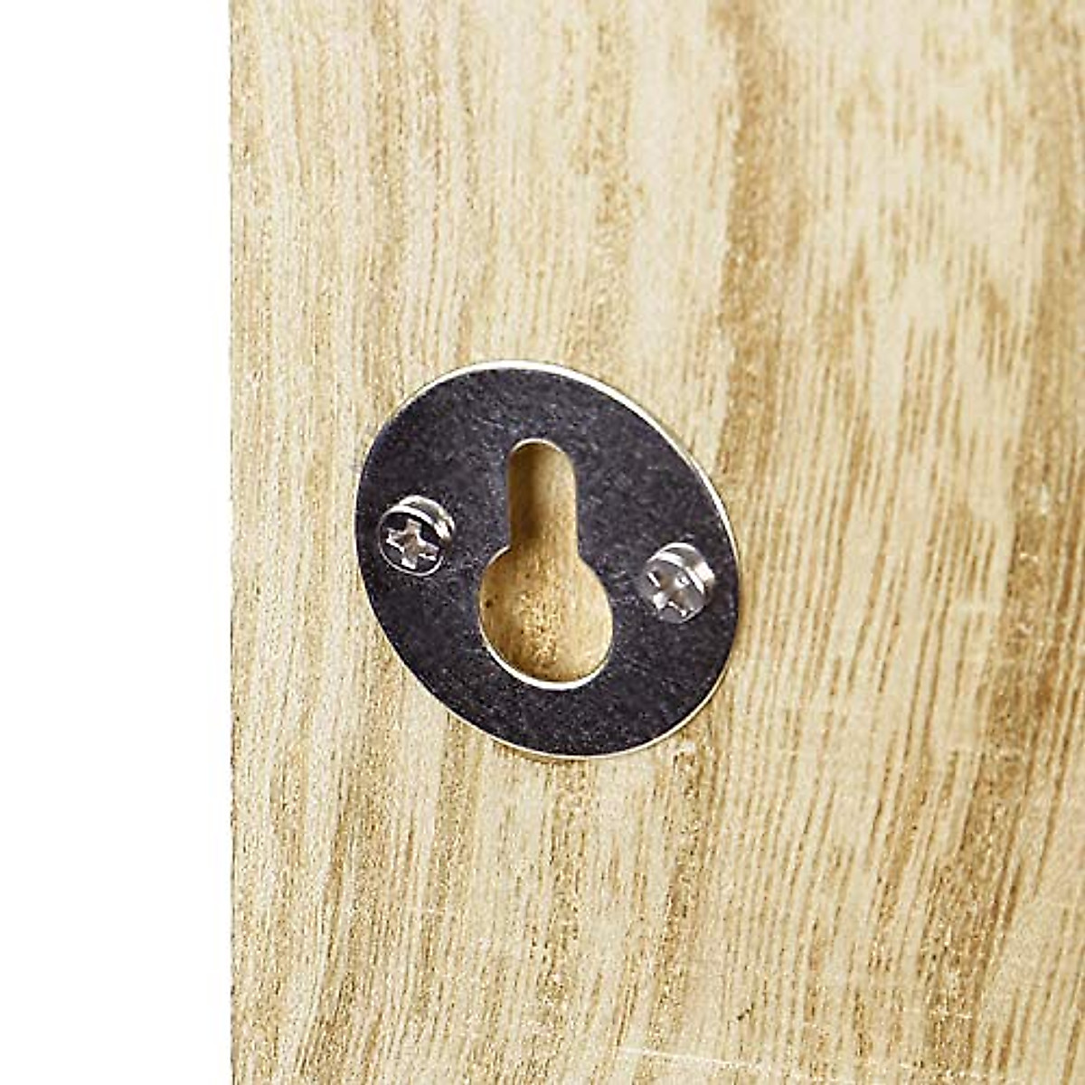 Ikee Design Wooden Wall-Mounted Display Shelves Rack for Figures, Shot Glasses, Spice Can or Collection, 11" W x 3.13" D x 16.13" H, Oak Color