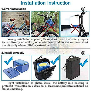 UNIT PACK POWER UPP Ebike Battery 48V - Electric Bike Battery for 1000W/750W/500W Bicycle DIY - Lithium ion Battery for Bafang Motor Go Kart E Scooter (48V 20Ah)