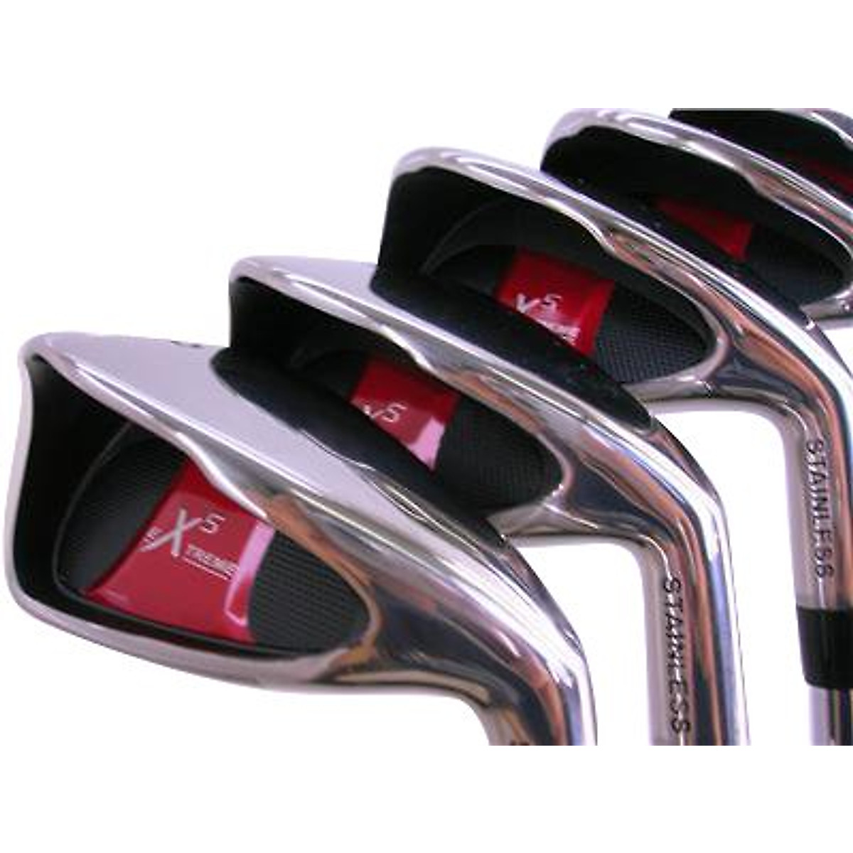 Extreme X5 Wide Sole iBRID Iron Set Senior Men's Complete 8-Piece Iron Set (4-SW) Right Handed Senior Flex A Flex Club with Premium Men's Arthritic Grip