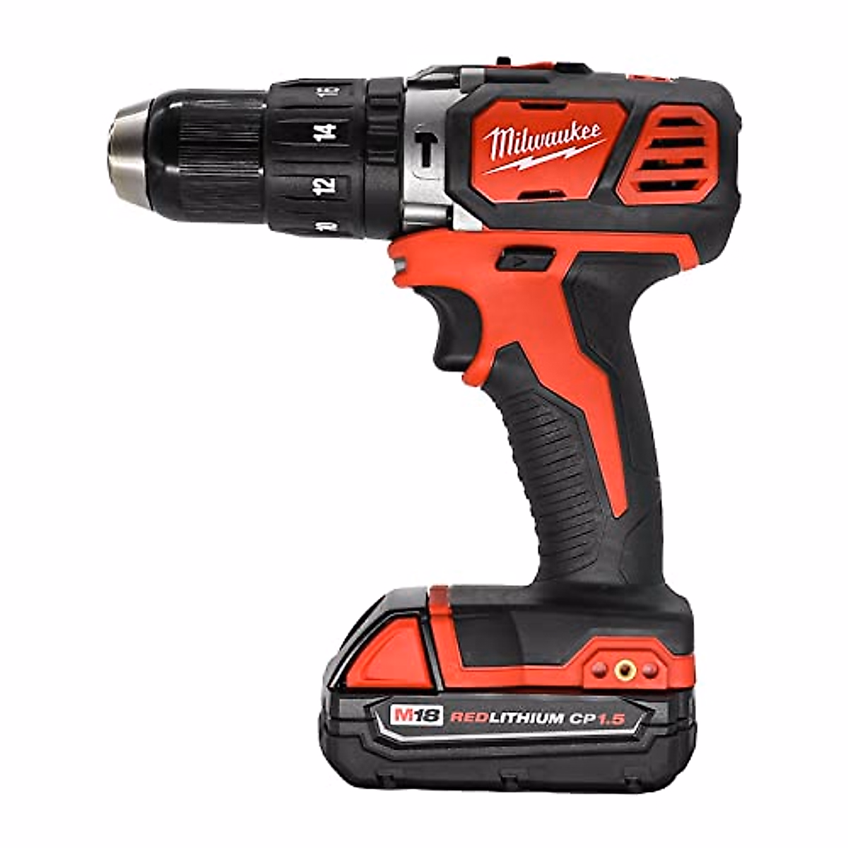 Milwaukee 2607-21CT Tool M18 Lithium-Ion Cordless 1/2-inch Hammer Drill Driver Kit with 1.5Ah Battery, Charger and Hard Case