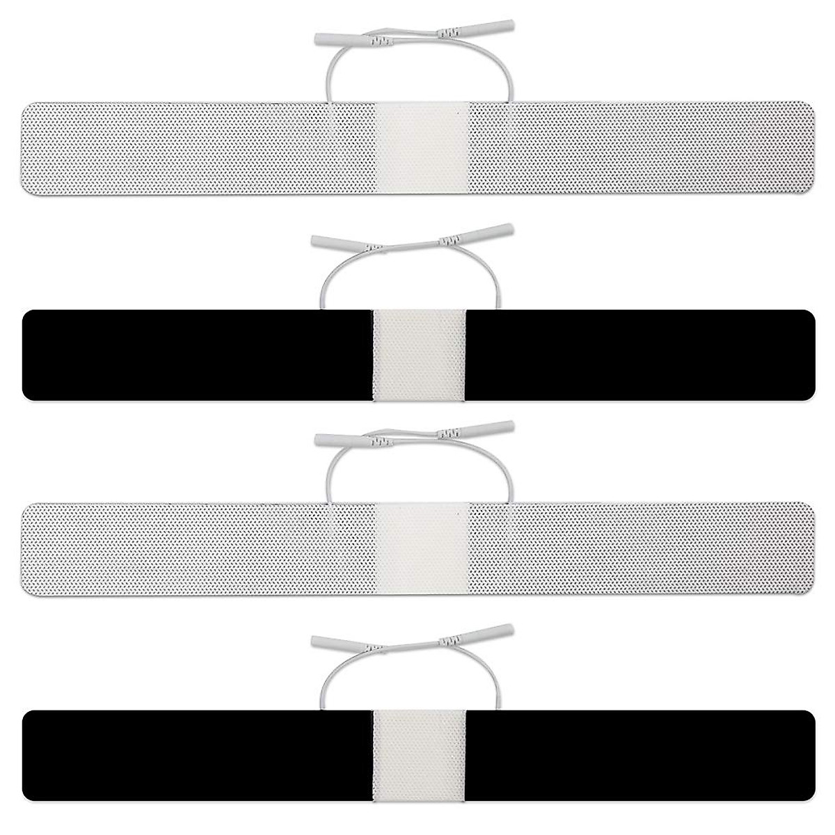 LotFancy TENS Unit Pads 1.65"x13.75", 4Pcs Electrode Pads Long Strip Shape, Tens Unit Replacement Pads for Electrotherapy
