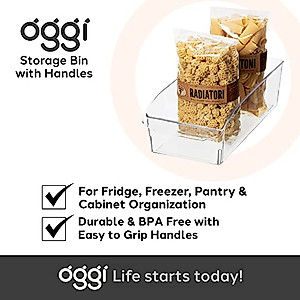 Fridge/Pantry Bin w/Fingergrip Handle (12" x 5.75" x 3.5") Set of 6