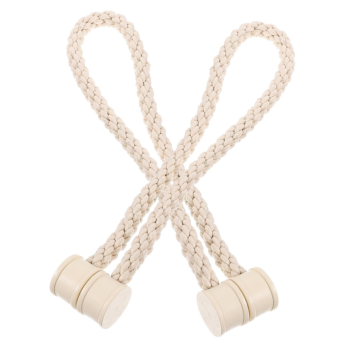 ULTECHNOVO 2 Pcs Curtain Magnetic Button Hebillas Magneticas para Cortinas Hebillas Magnéticas para Cortinas Decorative Curtain Tiebacks Weave Rope Curtain Tiebacks Curtain Tiebacks for Home