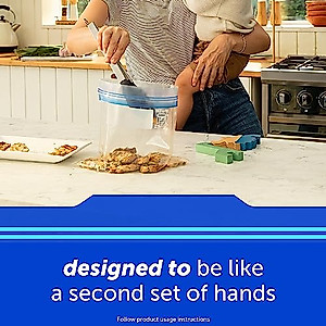 Ziploc Gallon Food Storage Freezer Bags, Stay Open Design with Stand-Up Bottom, Easy to Fill, 60 Count