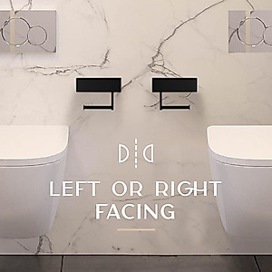 Day Moon™ Matte Black Toilet Paper Holder with Shelf, Wipe Holder for Bathroom Flushable Wipes Dispenser Toilet Paper and Wipes Holder Toilet Paper Holder with Storage, Toilet Paper Holder Wall Mount