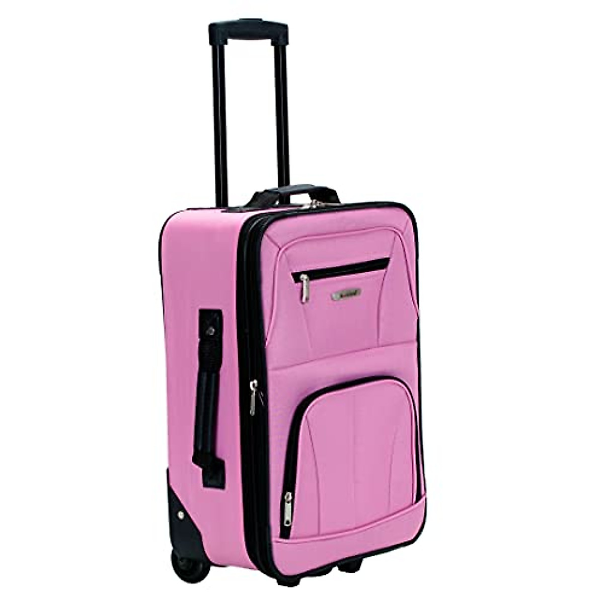 Rockland Journey Softside Upright Luggage Set, Expandable, Pink, 4-Piece (14/19/24/28)