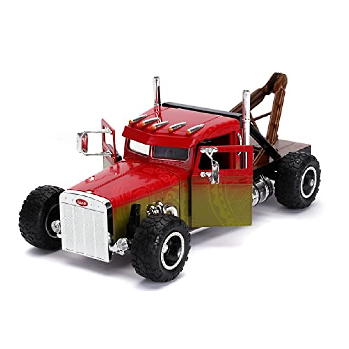 Fast & Furious Presents: Hobbs & Shaw Hobbs' 1:24 Custom Peterbilt Truck Die-cast Car, Toys for Kids and Adults