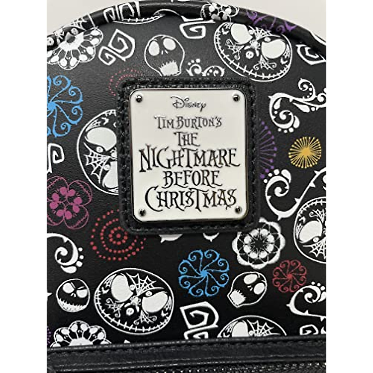 Loungefly Disney NBC Sugar Skull Jack Skellington Glow in the Dark AOP