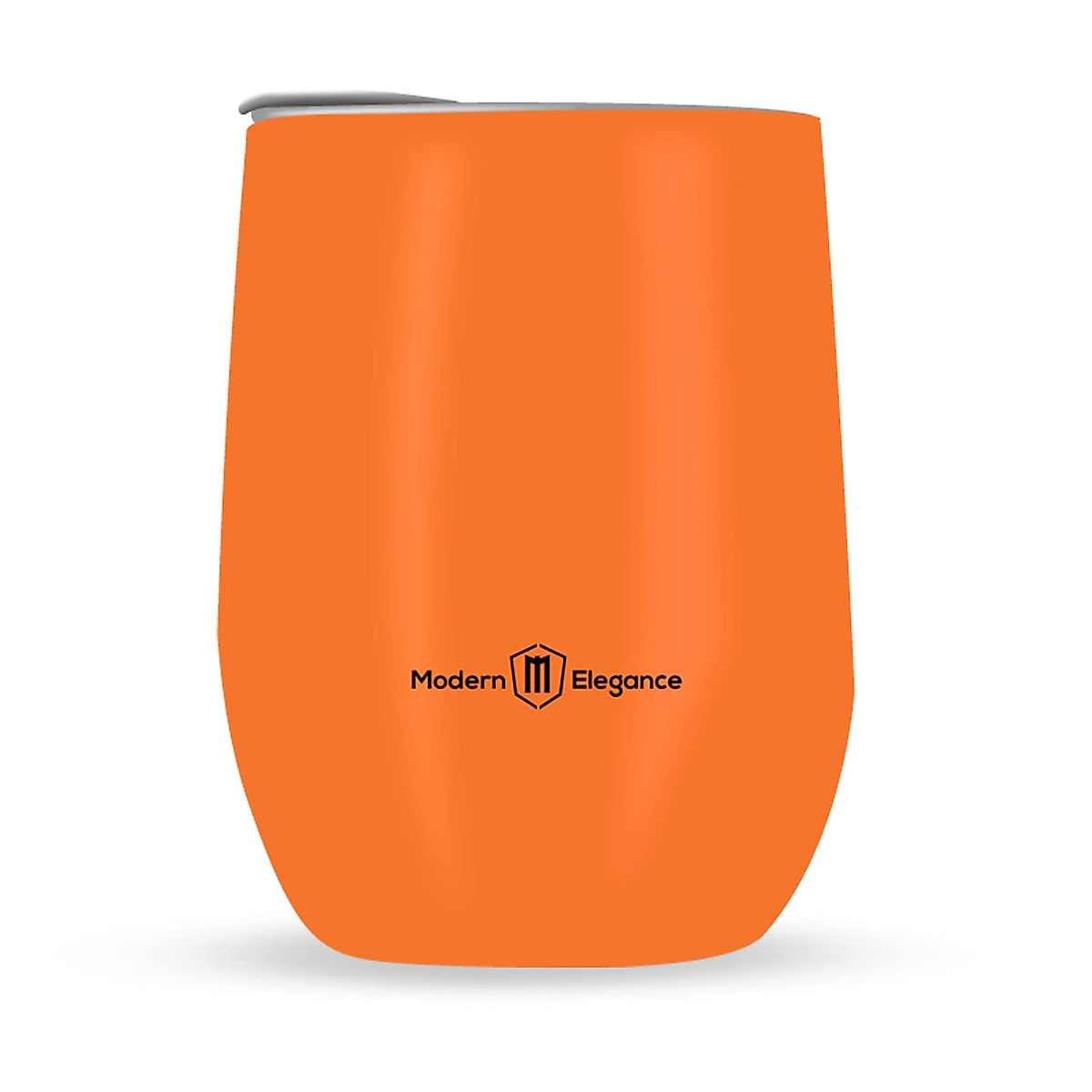 Modern Elegance Wine Tumbler with Lid Halloween Wine Glass – Cute Pumpkin Insulated Cup with Straw and Cleaning Brush – 12Oz Stainless Steel Tumblers Halloween Mug (Pumpkin - Orange)