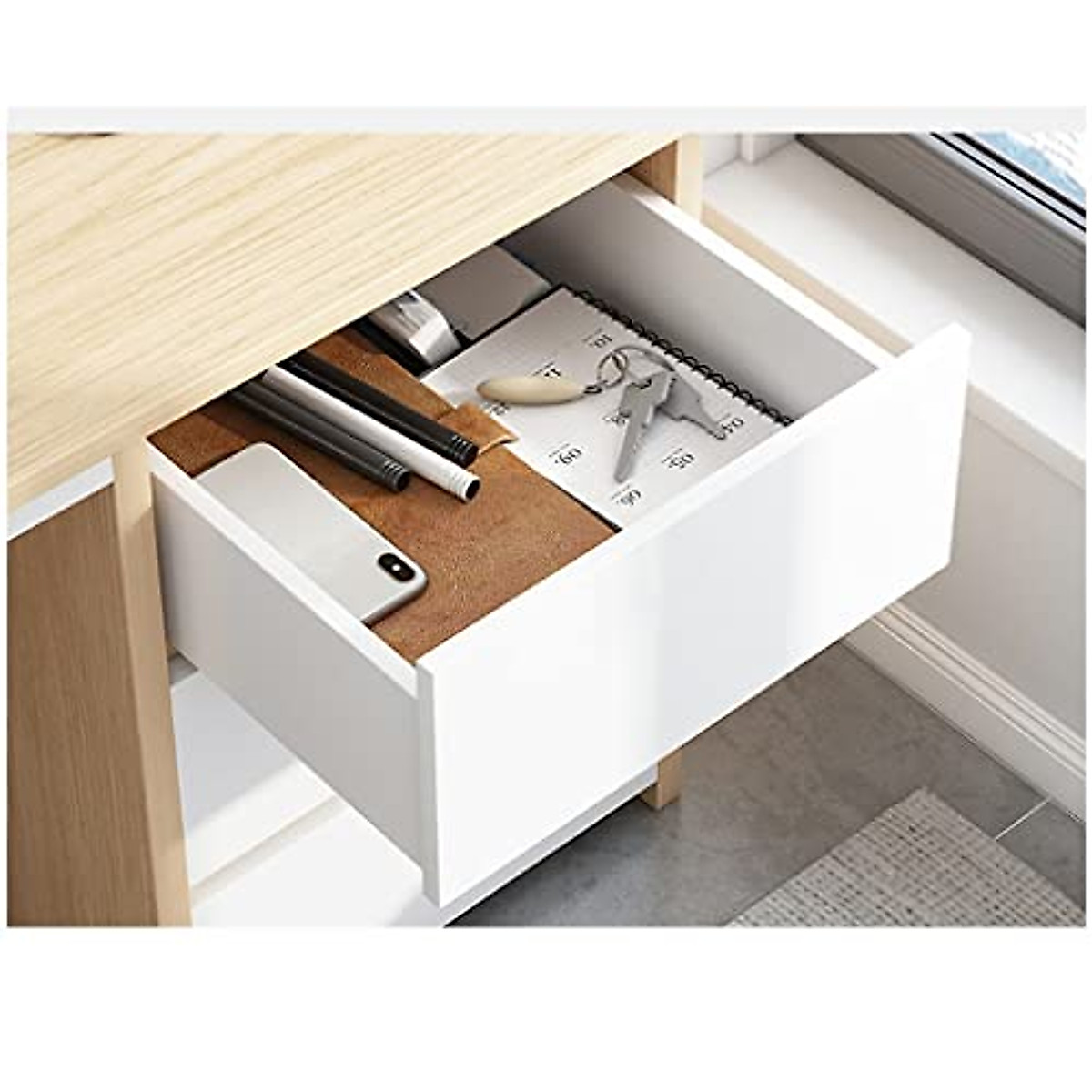 CZDYUF Computer Desk Large Capacity Drawer Home Desk Bedroom Writing Desk (Color : C, Size : As Shown)