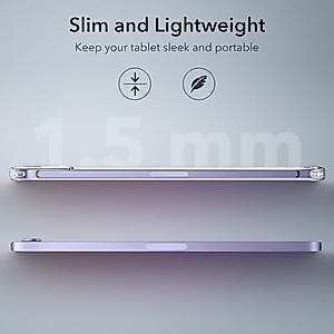 ESR for iPad Mini 7 A17 Pro Case, iPad Mini 7th/6th Generation Case (2024/2021), Slim and Light, Shock and Drop Protection, Yellowing Resistant, Hard Back, Supports Pencil Pro & Pencil(USB-C), Clear
