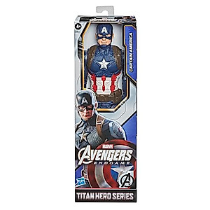 Avengers Marvel Titan Hero Series Collectible 12-Inch Captain America Action Figure, Toy for Ages 4 and Up