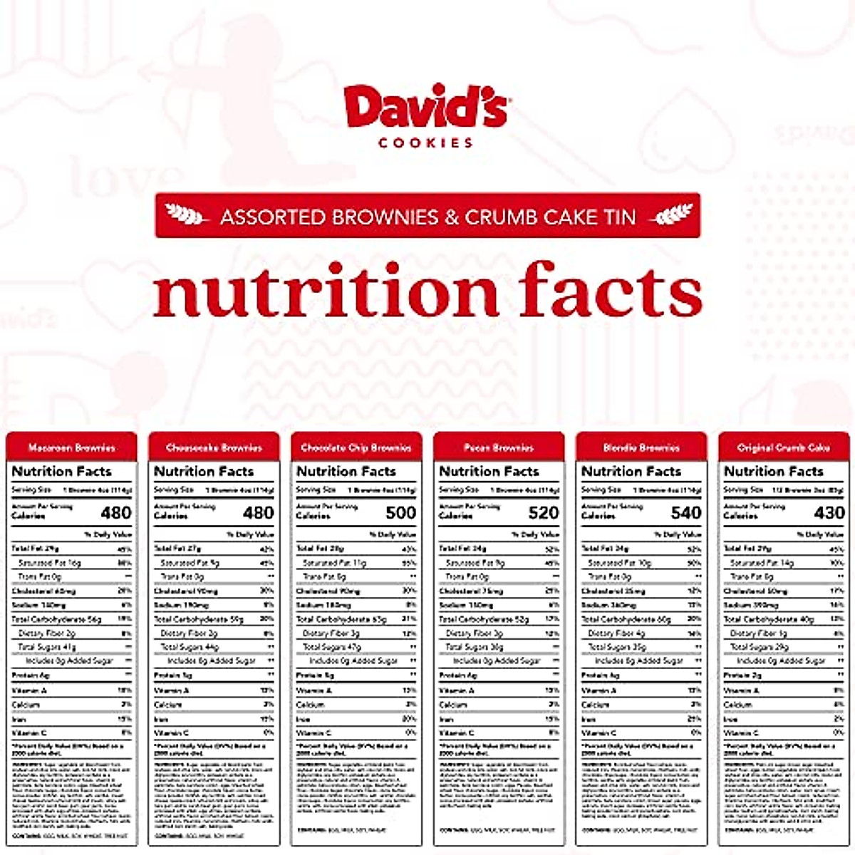 David's Cookies Assorted Brownies & Crumb Cake Gift Basket Tin - Delicious, Fresh Baked Snacks, Gourmet Chocolate Fudge Slices, Brownies Gift Basket Ideal Gift for Corporate Birthday Fathers Mothers Day Get Well and Other Special Occasions - 3 lb (16 pcs)