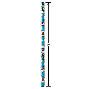 American Greetings 105 sq. ft. Peanuts Christmas Wrapping Paper Bundle with Cut Lines, Peanuts Characters (3 Rolls 30 in. x 14 ft.)