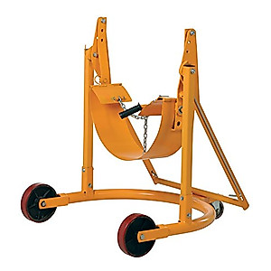 Vestil DCR-110-55 Manual Drum Carrier/Rotator, 36-1/2" Length, 34-1/2" Width, 42" Height, 800 lbs Capacity