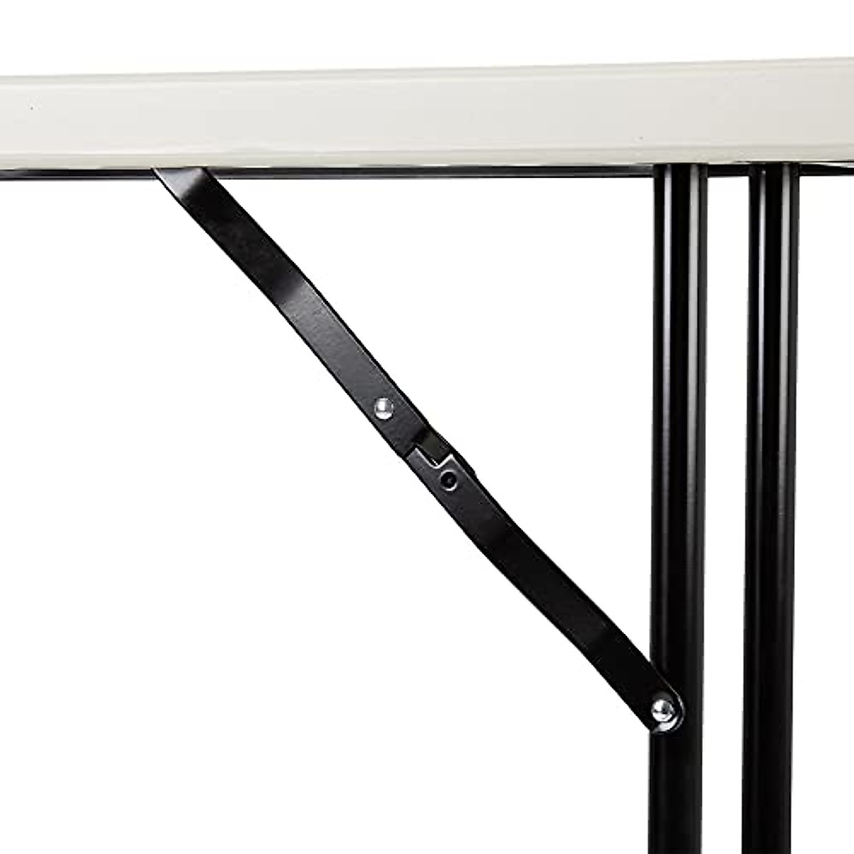 Norwood Commercial Furniture 6' Indoor/Outdoor Folding Training Table, Rectangular Blow-Molded Plastic Folding Training and Event Table, Gray