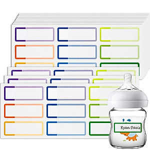 Waterproof Baby Bottle Labels for Daycare Supplies Self-laminating, Dishwasher Safe, 108 PCS Toddler Daycare Labels, School Name Labels Stickers for Kids Stuff, Kids Name Tags for Plastic Water Bottle
