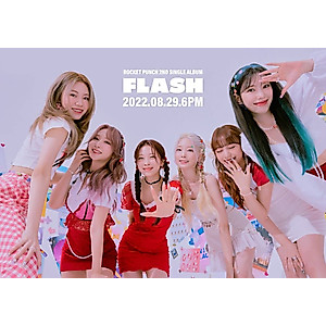 DREAMUS ROCKET PUNCH FLASH 2nd Single Album CD+Poster+Photobook+Photocard+Sticker+Message card+Tracking, Pink