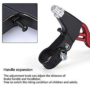 Tbest Bike Brake Levers BMX,Evercross Handbrake Levers,1 Pair ycle Brake Levers Aluminium Alloy Cycling Brakes Handles 4 Colors Available (Red) Kids Bicycle Brake Lever BMX Brake Lever