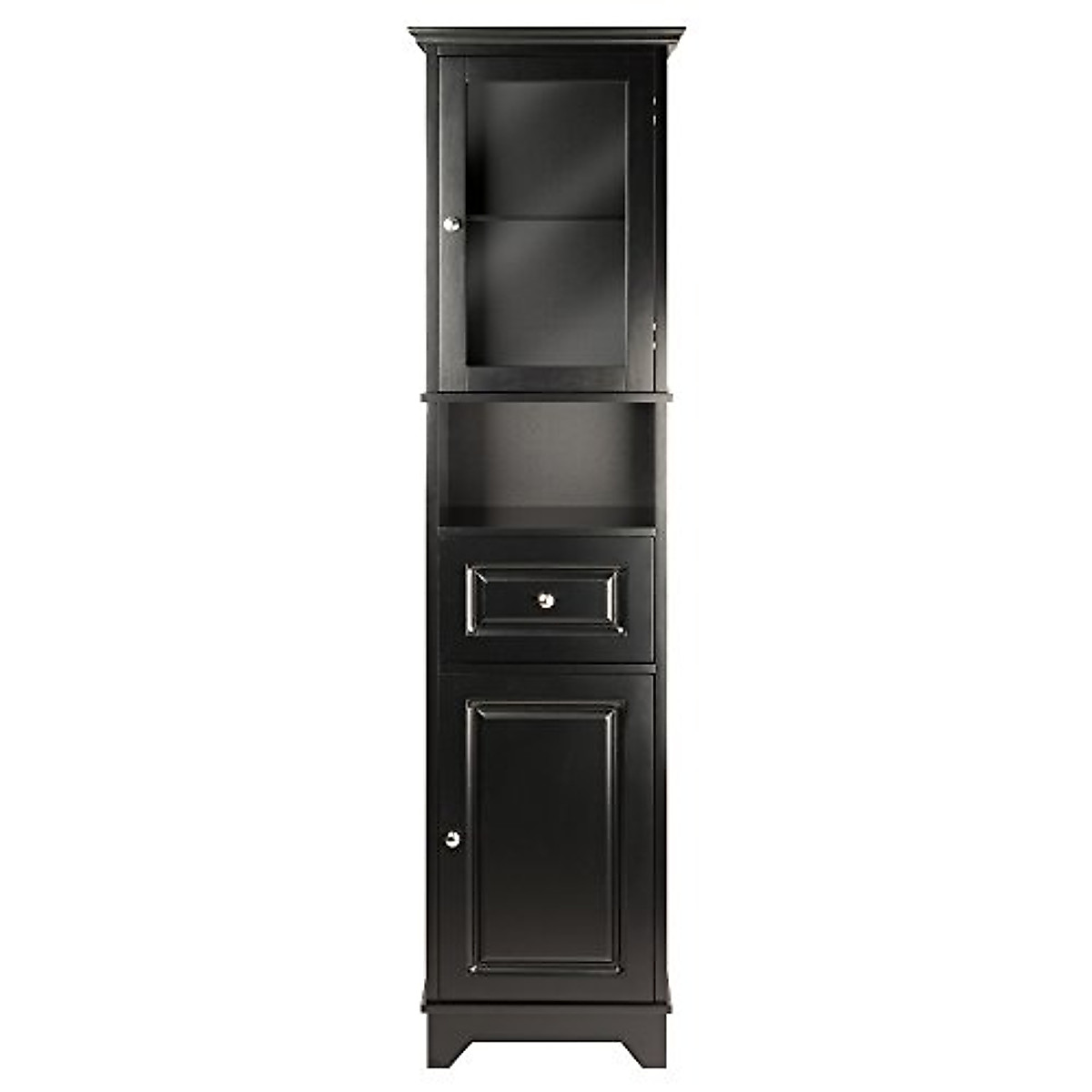 Winsome Wood Alps Tall Cabinet with Glass Door and Drawer