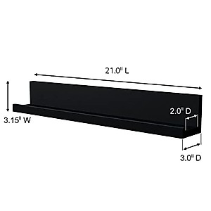 Command Picture Ledge, Damage Free Hanging Floating Shelf with Adhesive Strips, No Tools Picture Hanger for Displaying Home Photographs, 1 Ledge and 10 Command Strips