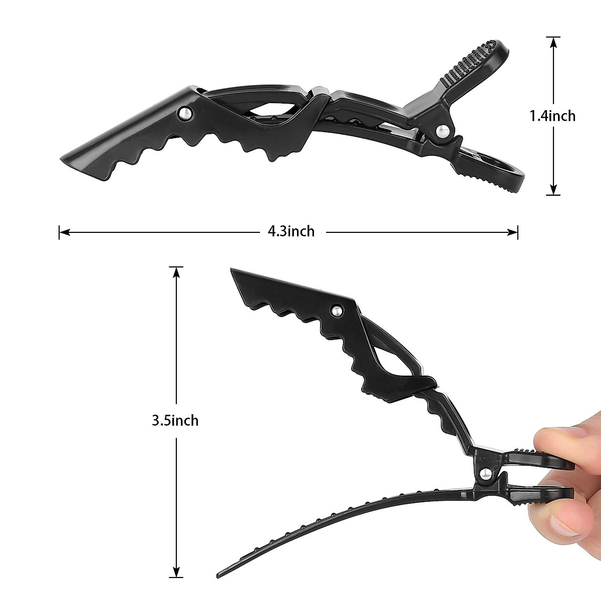 Rat Tail and Parting Combs with Styling Clips: 3 Metal Teasing Combs for Braids, 7 Professional Sectioning Hair Clips