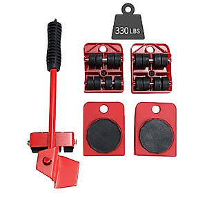 Winshall Furniture Mover with Wheels & Furniture Lifter Set, 360° Rotation Wheels Furniture Dolly, 330 Lbs Capacity, for Moving Heavy Furniture, Refrigerator, Sofa, Cabinet