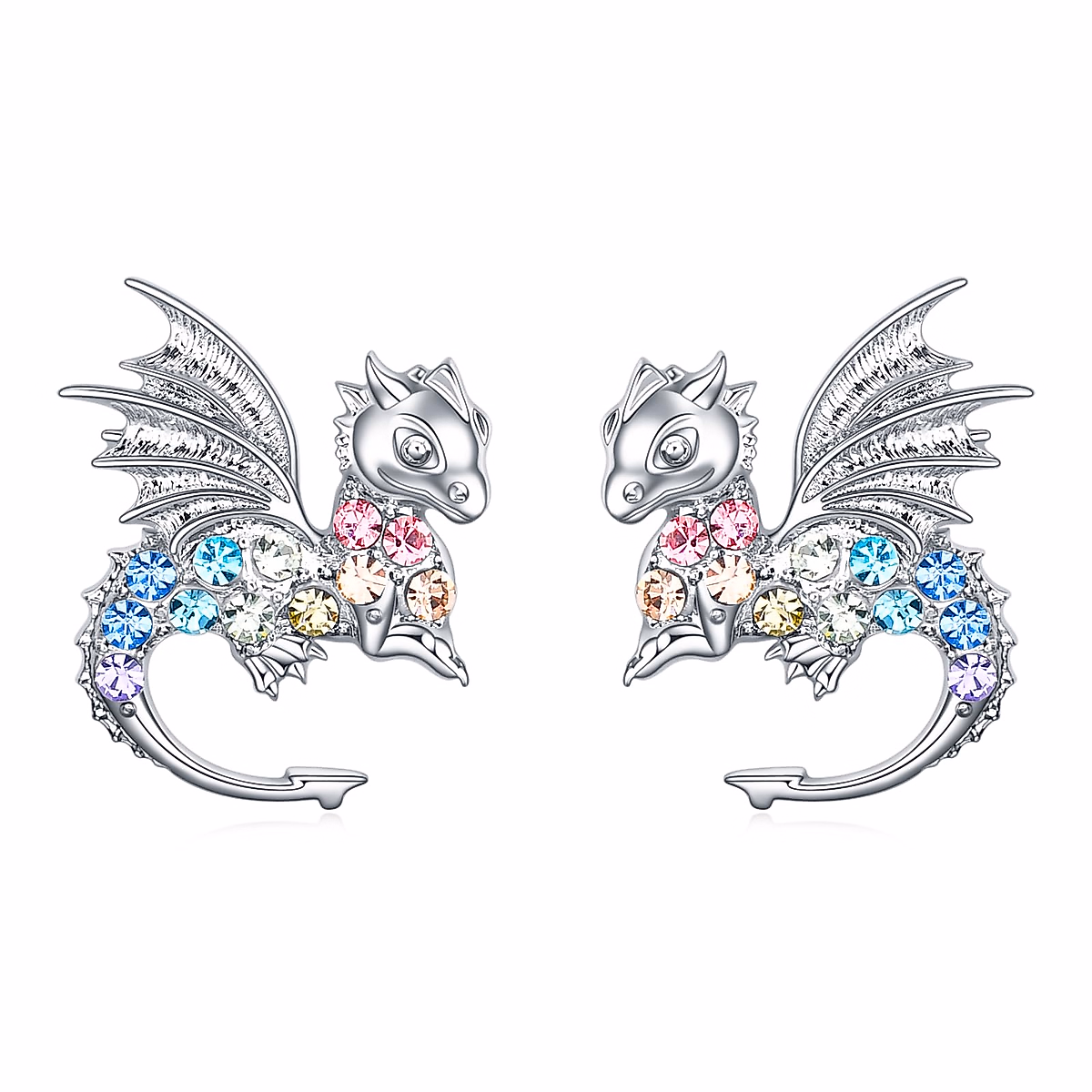 Dragon Stud Earrings for Women,Animal Dragon Earrings Gifts Jewelry for Girls (Stud Dragon)