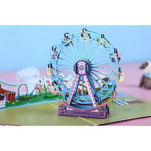 Liif Amusement Park 3D Greeting Pop Up Birthday Card, Happy Birthday Card For Kids, Boyfriend, Girl, Son, Daughter, Valentines Day, Graduation, Thinking Of You, Thank You, Celebration, New Year