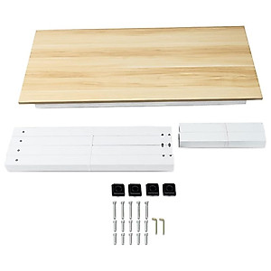 CROSSDESIGN Computer Desk Wood Office Table, Modern PC Laptop Notebook Study Writing Table for Home Office Workstation (47.2'' Oak Color)