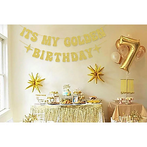 It's My Golden Birthday Banner for Golden Birthday Party Decorations