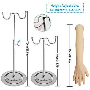 WELLiSH IV Practice Arm Infusion Model, Venipuncture Training Model Phlebotomy Practice Kit Injection Blood Drawing Model