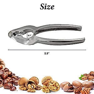 Nut Cracker, Seafood Tool, Walnut Cracker for All Nuts, Heavy Duty Shell Cracker Kitchen Tool with Non-slip Handle