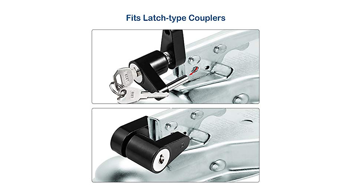 CZC AUTO Black Hitch Coupler Lock - Secure Your Trailer