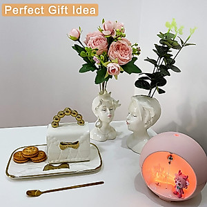 SISETOP Ceramic Handbag Shaped Coffee Mug, 10.5 OZ Creative Cute Mug with Saucer & Spoon, Purse Coffee Mug Set, Novelty Coffee Cup for Women, Girl, Home, Office, Gifts