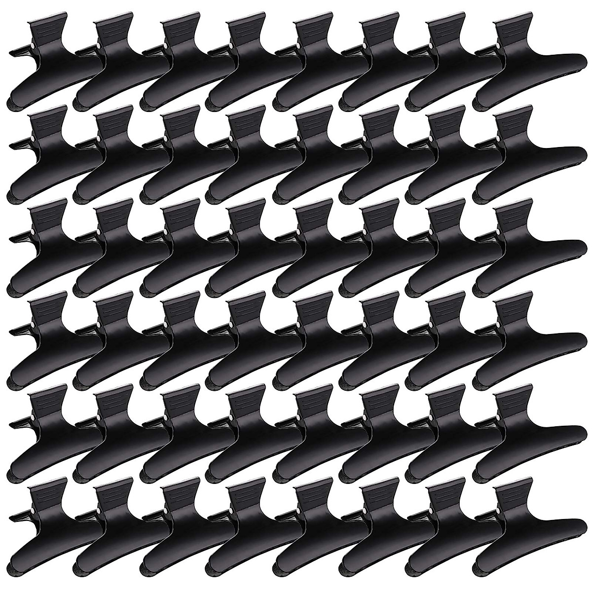 Yarlung 48 Pack Butterfly Hair Clamps, Hair Claw Clips Salon Hair Barrettes for Styling, Sectioning, Cutting and Coloring, Black