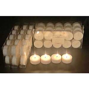 LITLUNA Soy Tealight Candles Scented w/Clear Cup- Pack 60,Assorted 6 Luxury Aromatheraphy Collect-Lavender/Rose/Jasmine Tea/Vanilla/Basil Orange/Apple, Pleasing Smell for Home,Camping,Trip