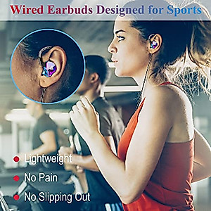 3.5mm Sports Headphones Wired Earbuds for Google Pixel 5a 4a 3a Noise Canceling Stereo Bass Gaming Headset in-Ear Earphones with Mic for Samsung Galaxy A52 A03s A33 A13 iPhone 6S 6 5S SE MP3 MP4 PS5