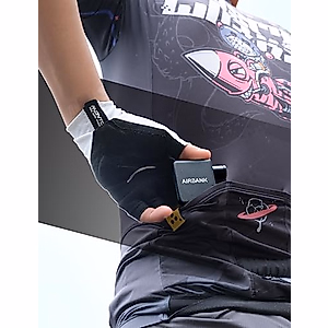 AIRBANK Electric Bike Pump Pocket, 100PSI Mini Cordless Bicycle Pump with Rechargeable Battery for Shrader & Presta Valves