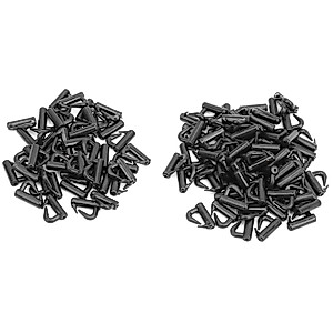 OUKENS Clevis Spinner Snaps, 120Pcs Clevis Rotates Spinner Snaps Black Fishing Tackle Fast Change Accessories
