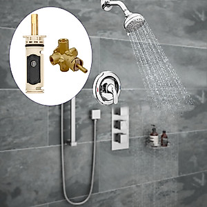 Shower Cartridge for 1222 & 1222B, with Puller and Retainer Clip, Bath Valve Replacement Tub Shower Parts Repair Kit, One Handle Bathtub Faucet Rebuild Kit with Removal Tool