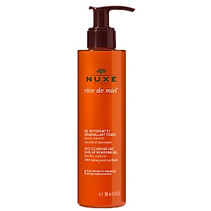 Nuxe Rêve de Miel Facial Cleanser & Makeup Removing Gel - Soothing Softening Cleanser with Honey & Sunflower - 6.7 fl.oz