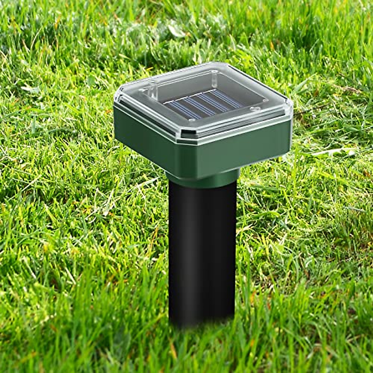 8 Pack Mole Repellent Solar Powered Solar Mole Repellent Ultrasonic Vole Groundhog Repellent Outdoor Waterproof Sonic Repellent Spikes Drive Away Burrowing Animals from Lawns and Yard